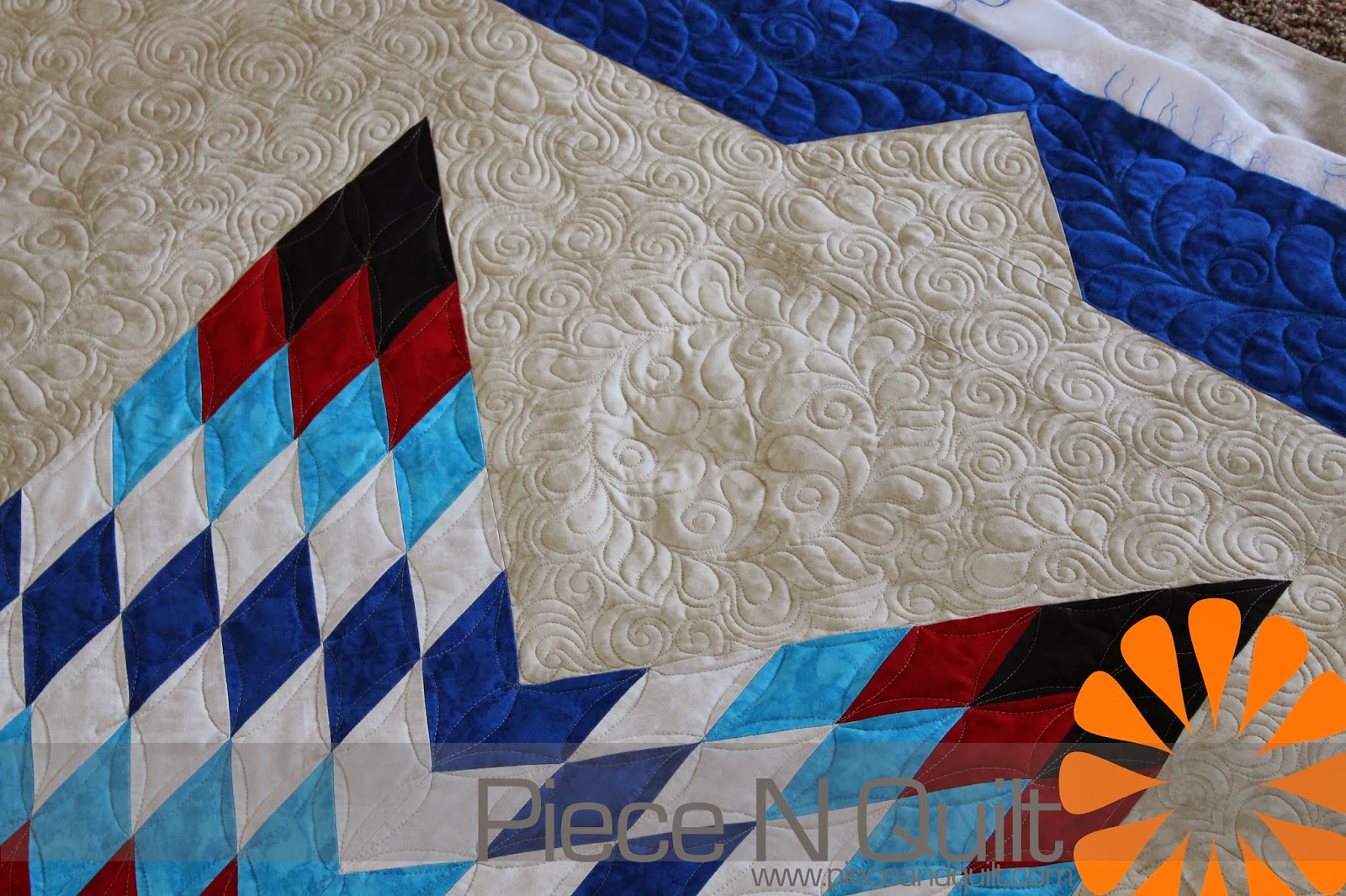 Piece N Quilt: Lone Star Quilt - Custom Machine Quilting