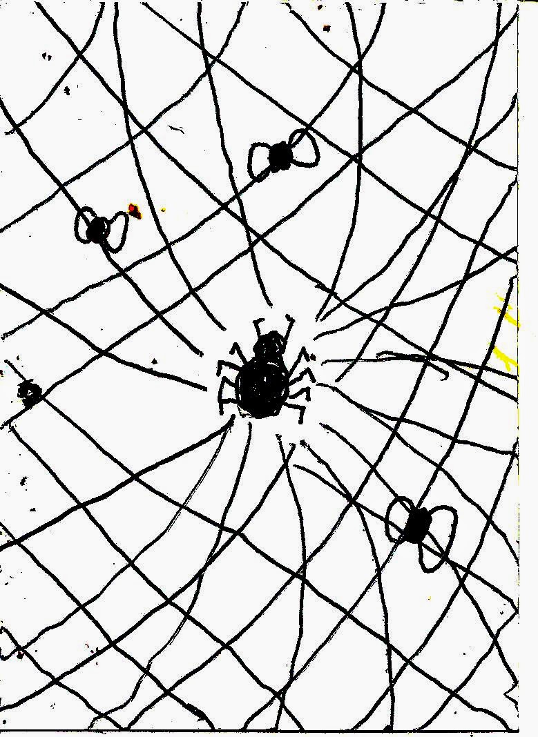 David's art: Zentangle Spider In Web