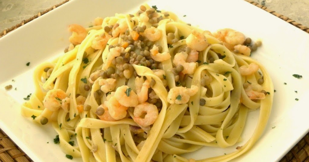 La Voglia Matta: Fettuccelle con lenticchie di Castelluccio e gamberetti