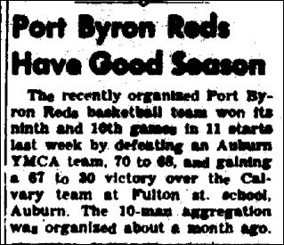 Port Byron's History Corner: Port Byron Reds
