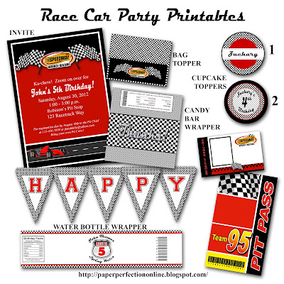 Paper Perfection: Race Car / Cars Party Printables