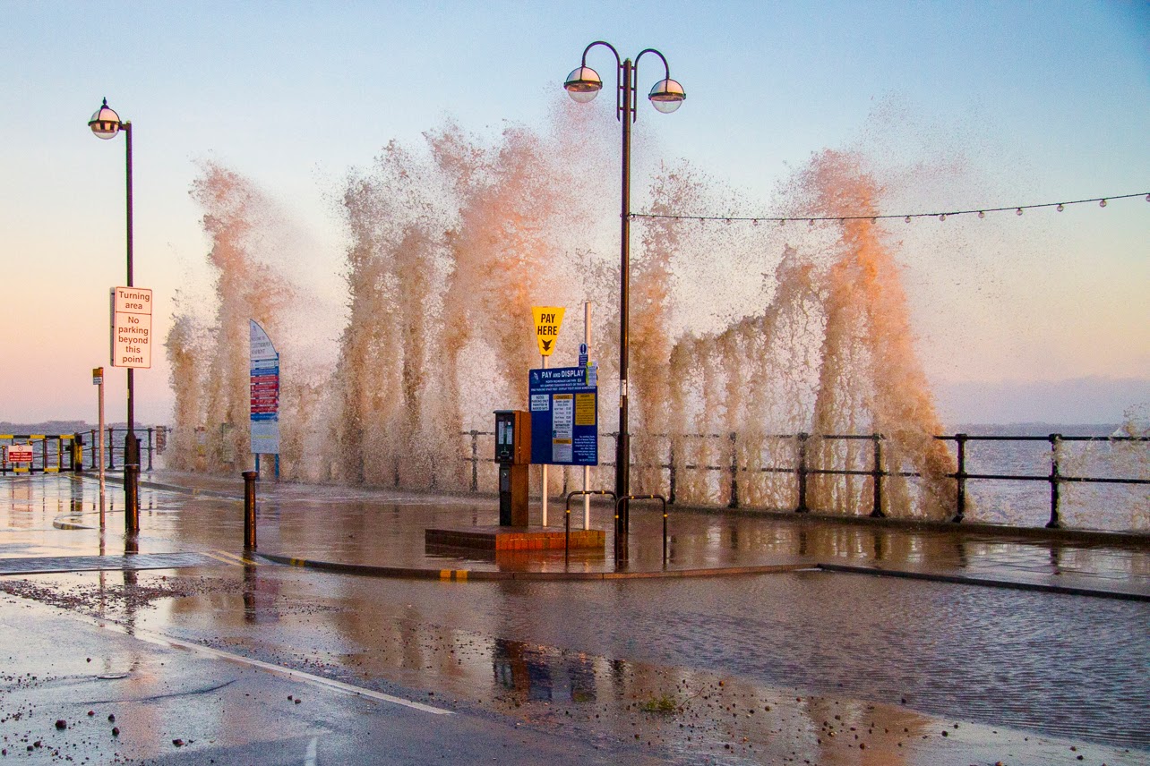 Mike's Natural Musings: Storm Surge and High Tide Hits Cleethorpes.