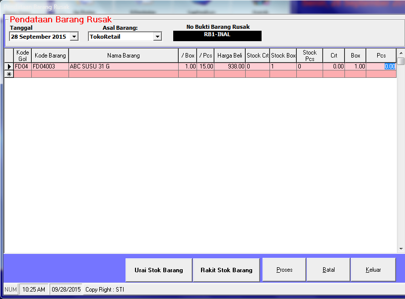 CEK FISIK BARANG ~ Tutorial Program Kasir dan Akuntansi Terbaik Serotama