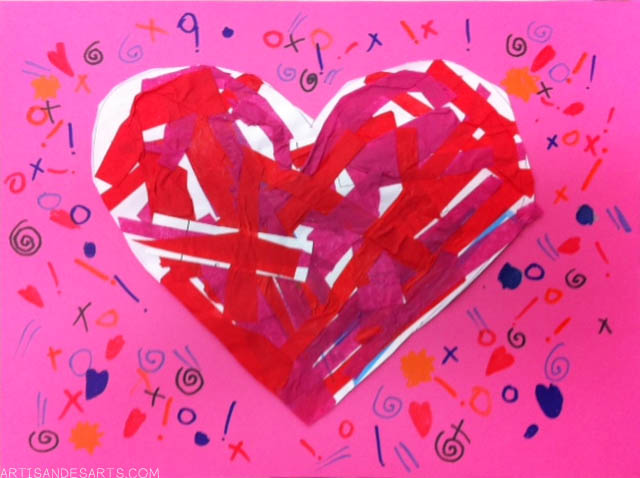 artisan des arts: Heart collages - grade 1/2