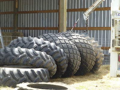 Rural Revolution: Stacks of tractor tires