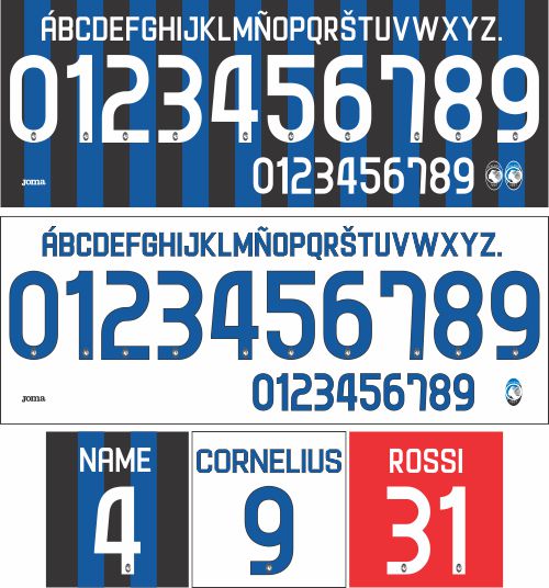 Atalanta BC 2017-18 font