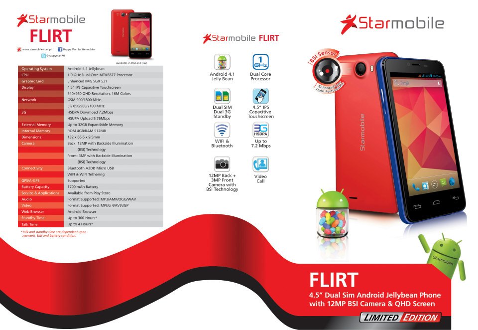 Starmobile Flirt – A flirty 12 Megapixel Android Phone from Starmobile