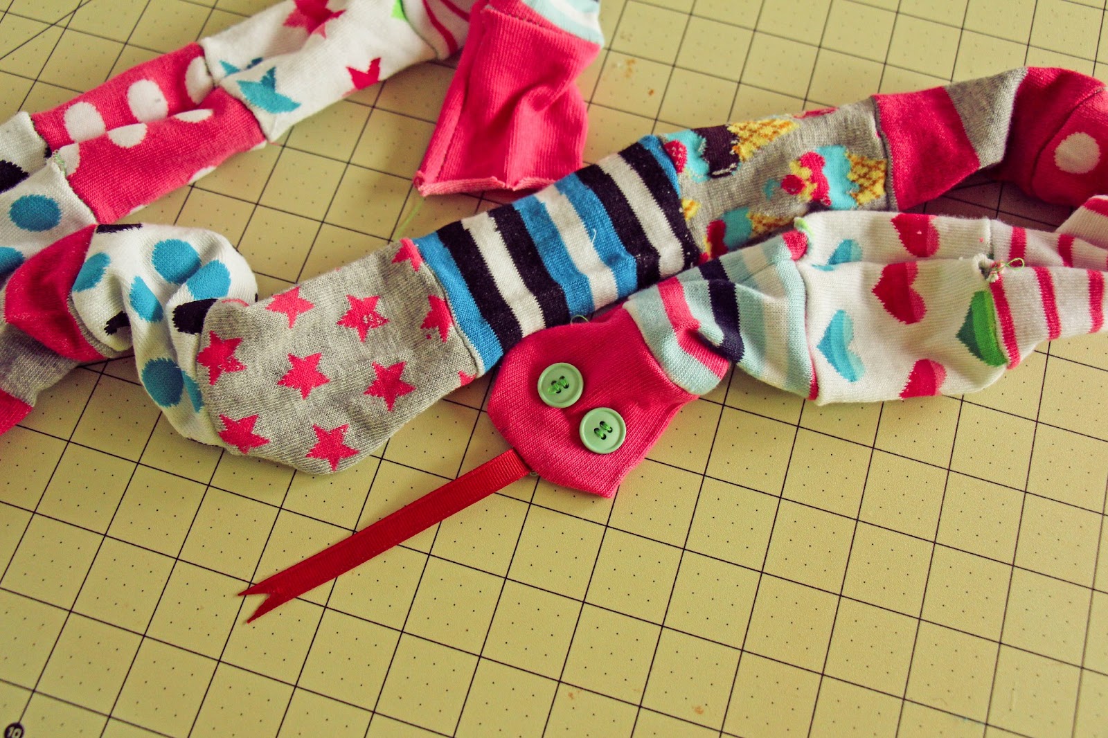 Grosgrain: Mismatched Socks? Sew a Sock Snake!