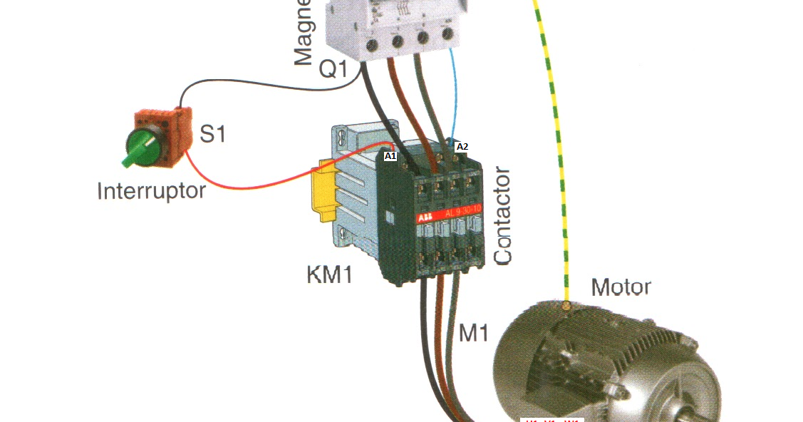 ARRANQUE DIRECTO DE UN MOTOR TRIFASICO CON INTERRUPTOR, ~ Esquemas ...