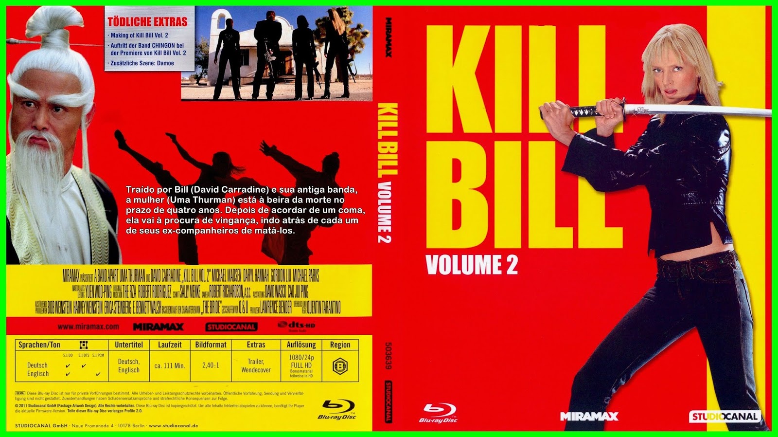 CAPAS DVD-R GRATIS: Kill Bill - Volume 2 - Blu Ray