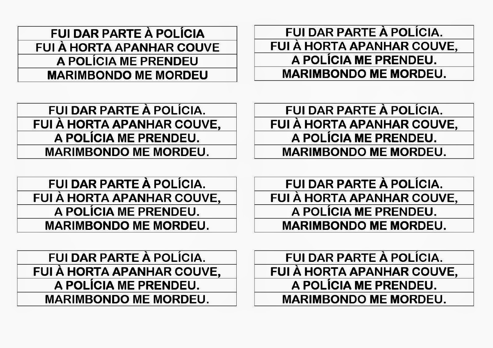 Atividades com quadrinhas populares. | Aprendendo com a Tia Debora