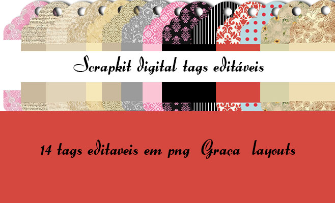 Kit digital Tags editáveis