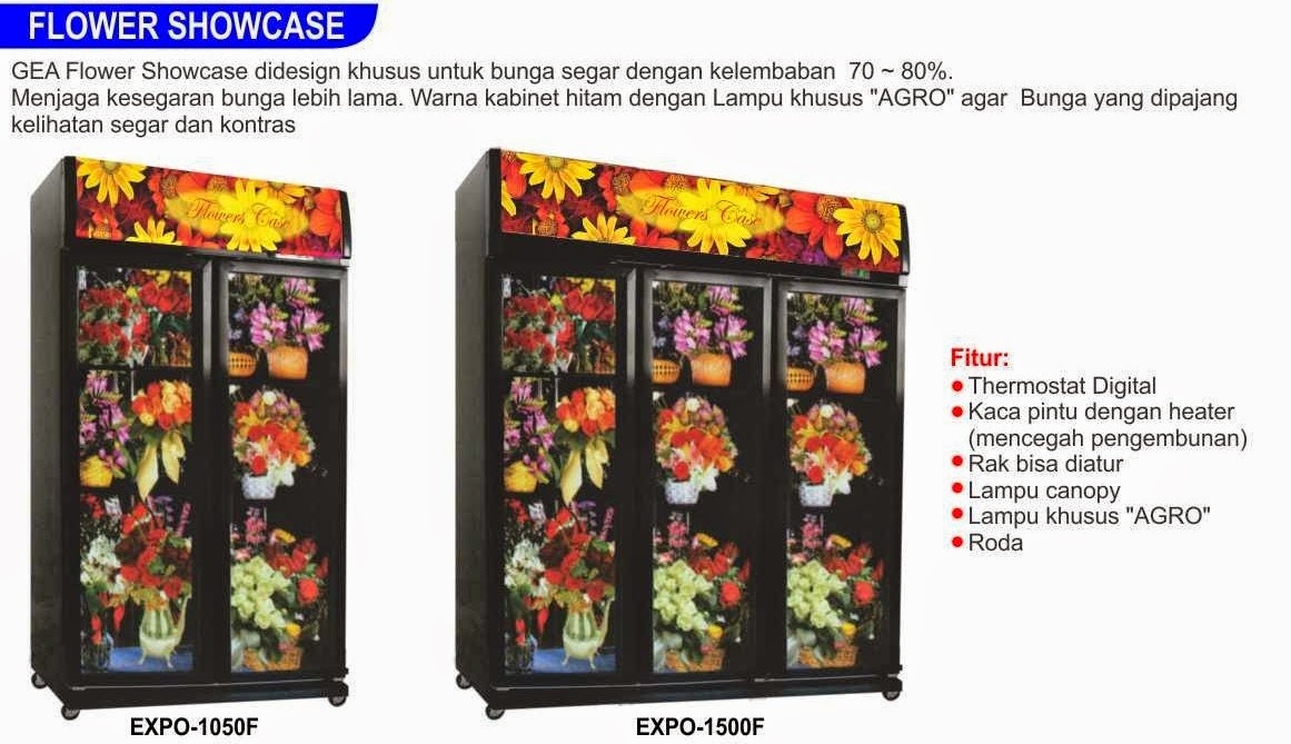 DISPLAY COOLER / SHOWCASE MINUMAN: FLOWER SHOWCASE / MESIN FLOWER ...