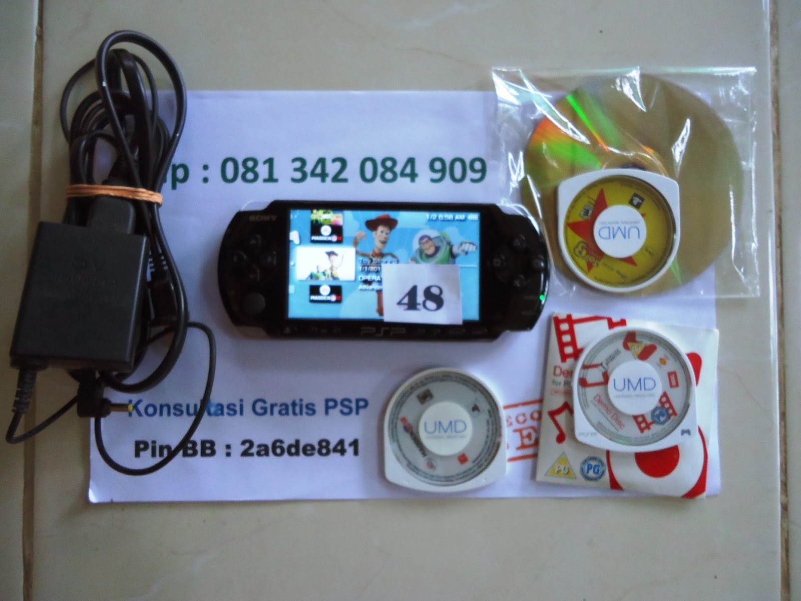 #48 PSP 3001 Black Toy Story 3 + UMD Original PSP + 8 Gb - Obral PSP Second