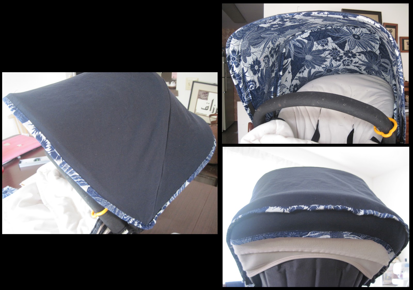 The Thrifty Mom: $1.45 Custom Bugaboo Cameleon Hood! Tutorial....kinda!