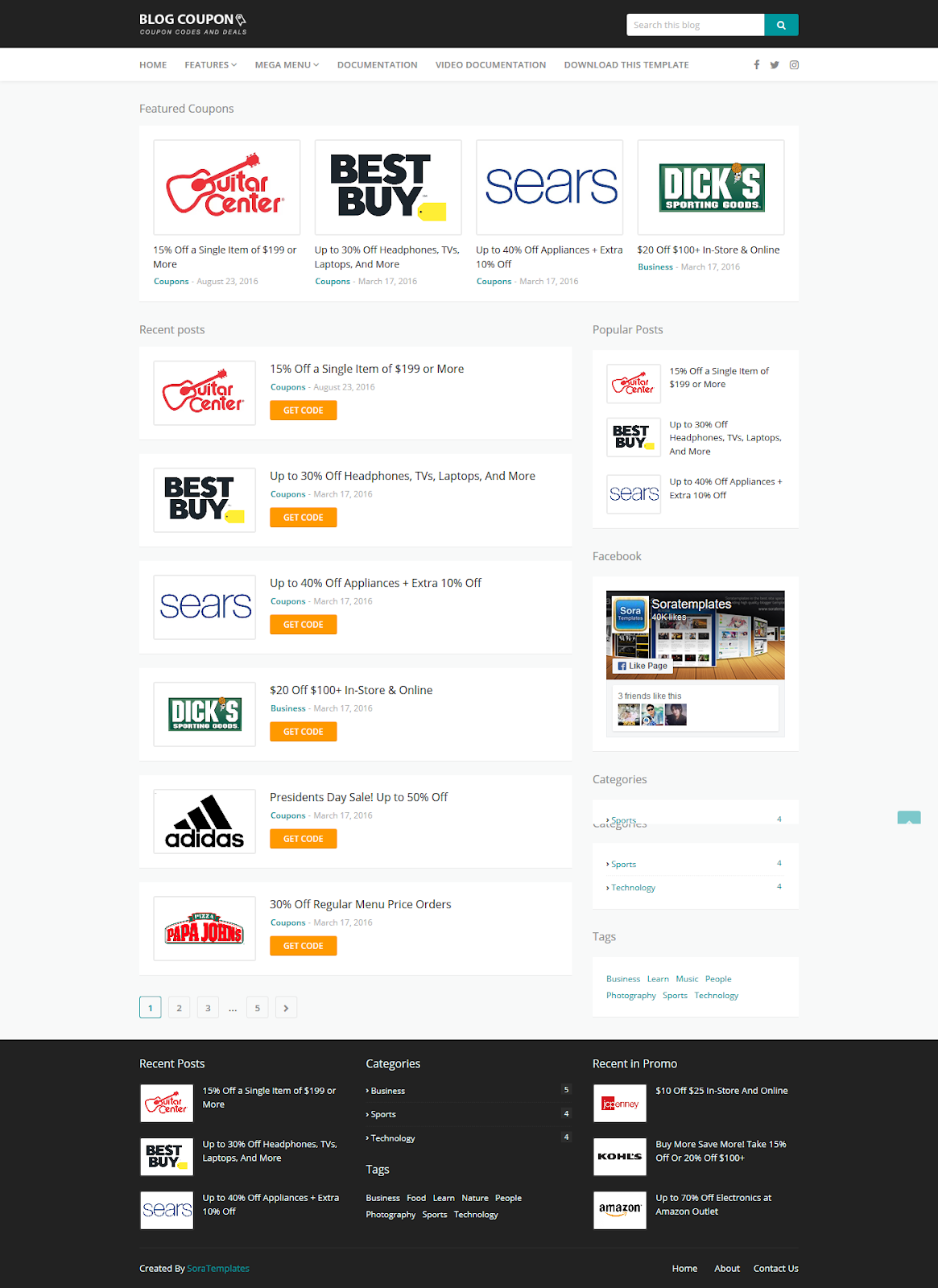 Marigold Blogger Template