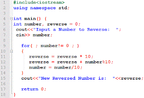 Reverse a Number in C++ Program Code ~ C++ Programming Tutorial for ...