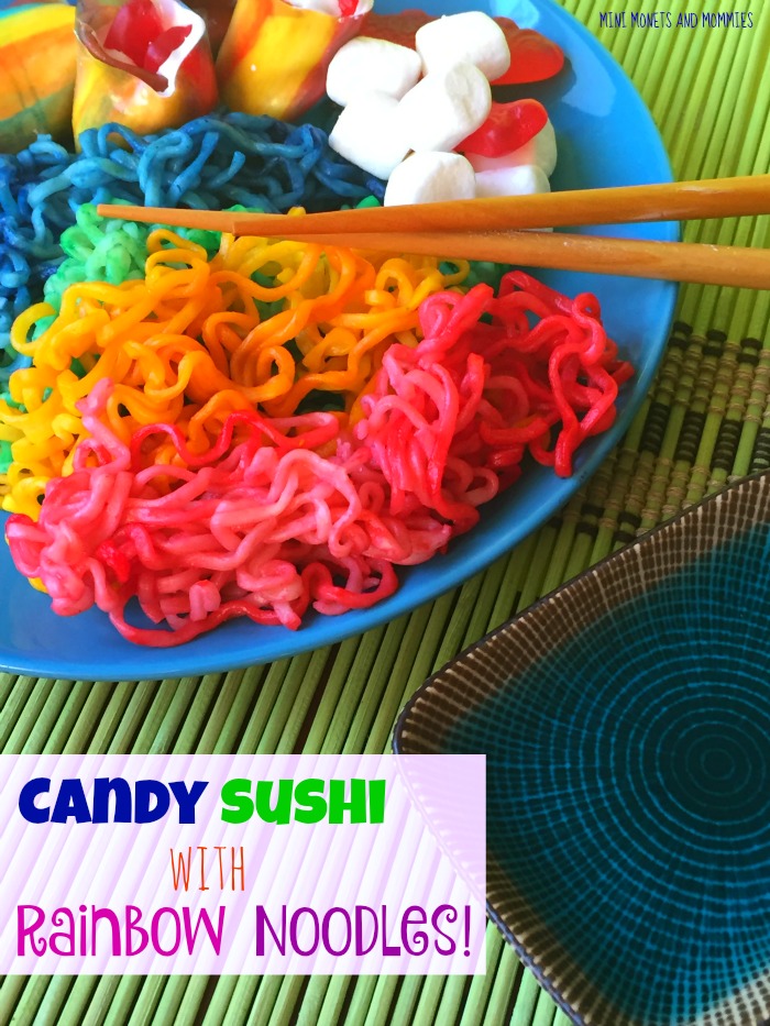 Mini Monets and Mommies: Swedish Fish Candy Sushi with Rainbow Ramen