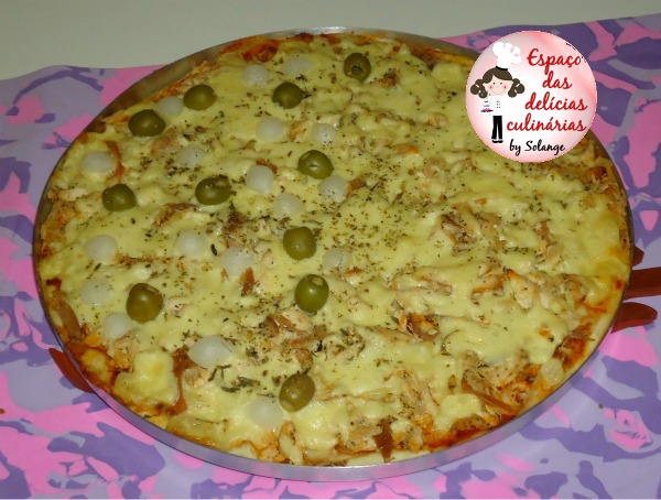 Pizza de frango - Espaço das delícias culinárias