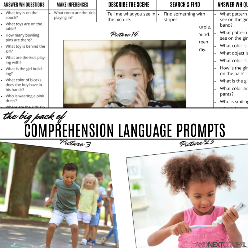 Big Pack of Comprehension Language Prompts | And Next Comes L ...