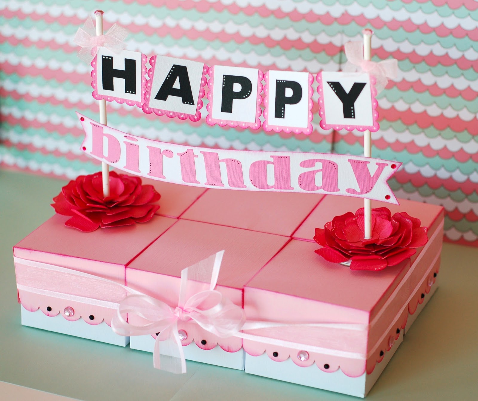 Paper Creations by Kristin: Happy Birthday Paper Cake (rectangle)