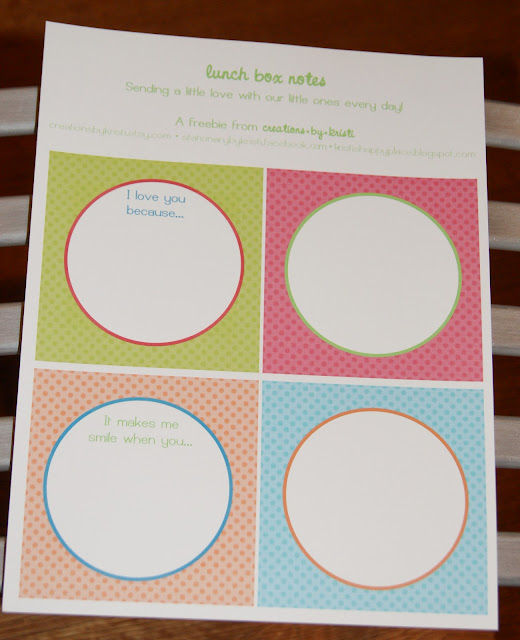 My Happy Place: Lunch Box Love...back to school freebie #1