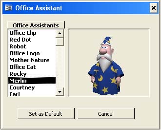 Selection of Office Assistant ~ LEARN MS-ACCESS TIPS AND TRICKS