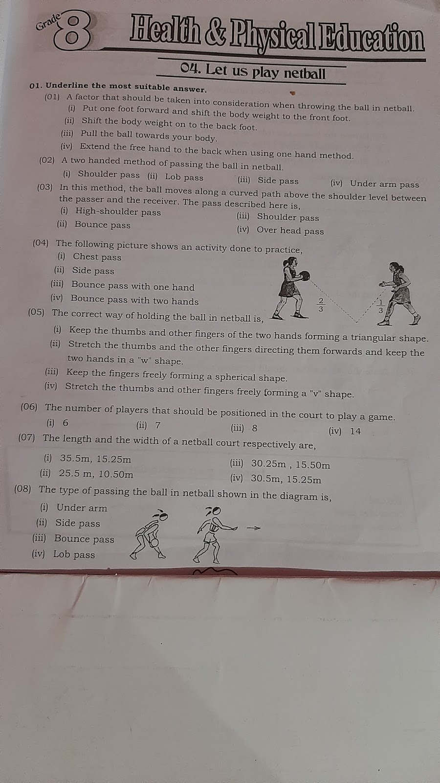 Health and physical education grade 8E