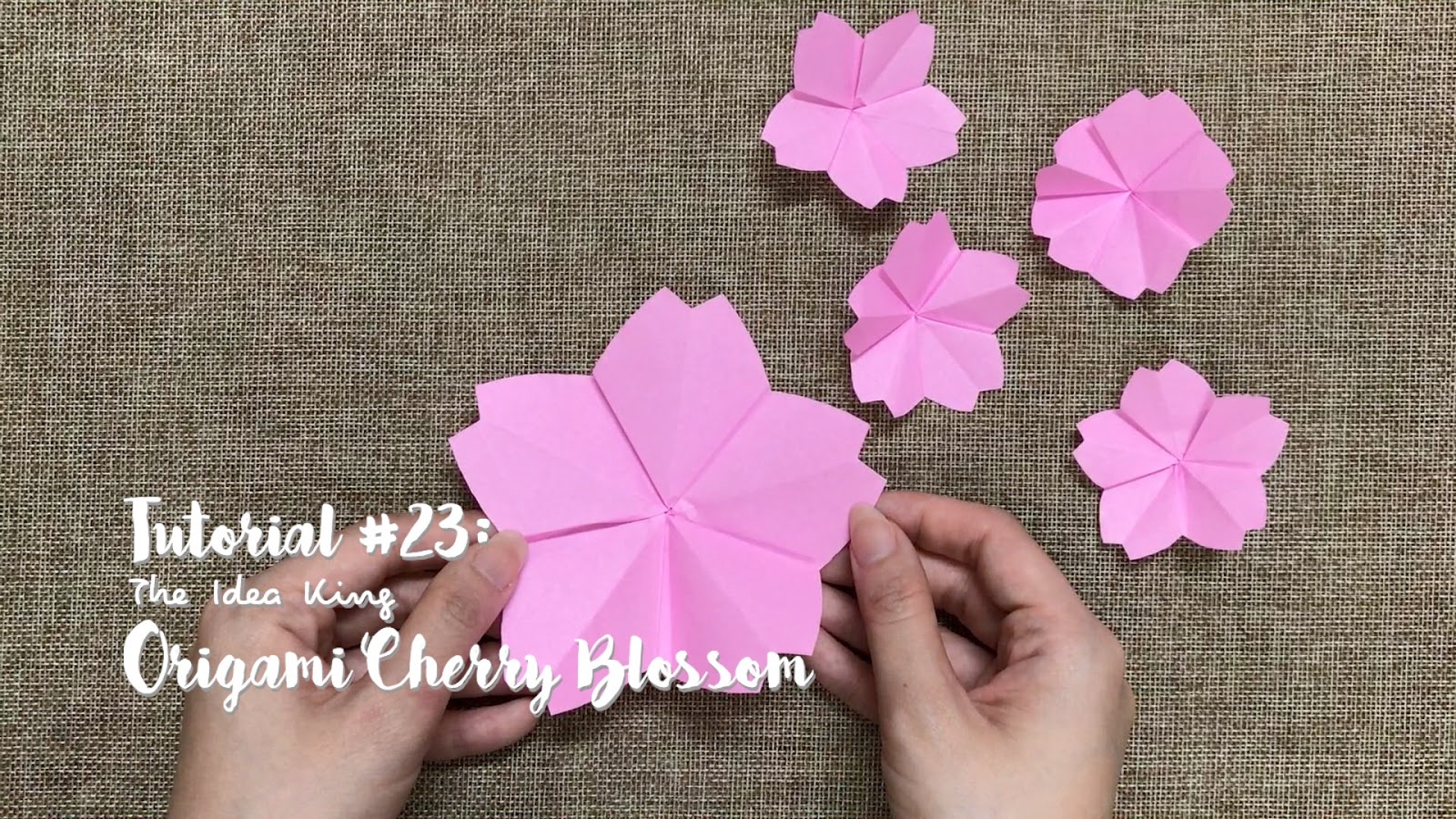 Tutorial #23: Origami Cherry Blossom | The Idea King