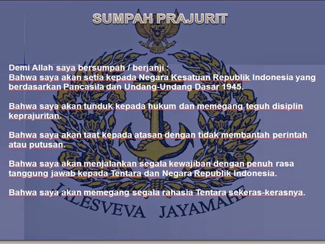 profil tentara indonesia: SUMPAH PRAJURIT