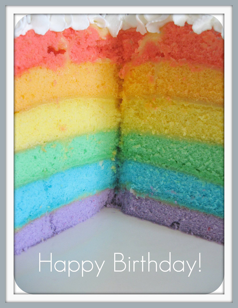 Pinks & Needles: Rainbow Layer Cake Recipe