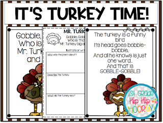 1st Grade Hip Hip Hooray!: It's turkey time so...let's talk turkey!