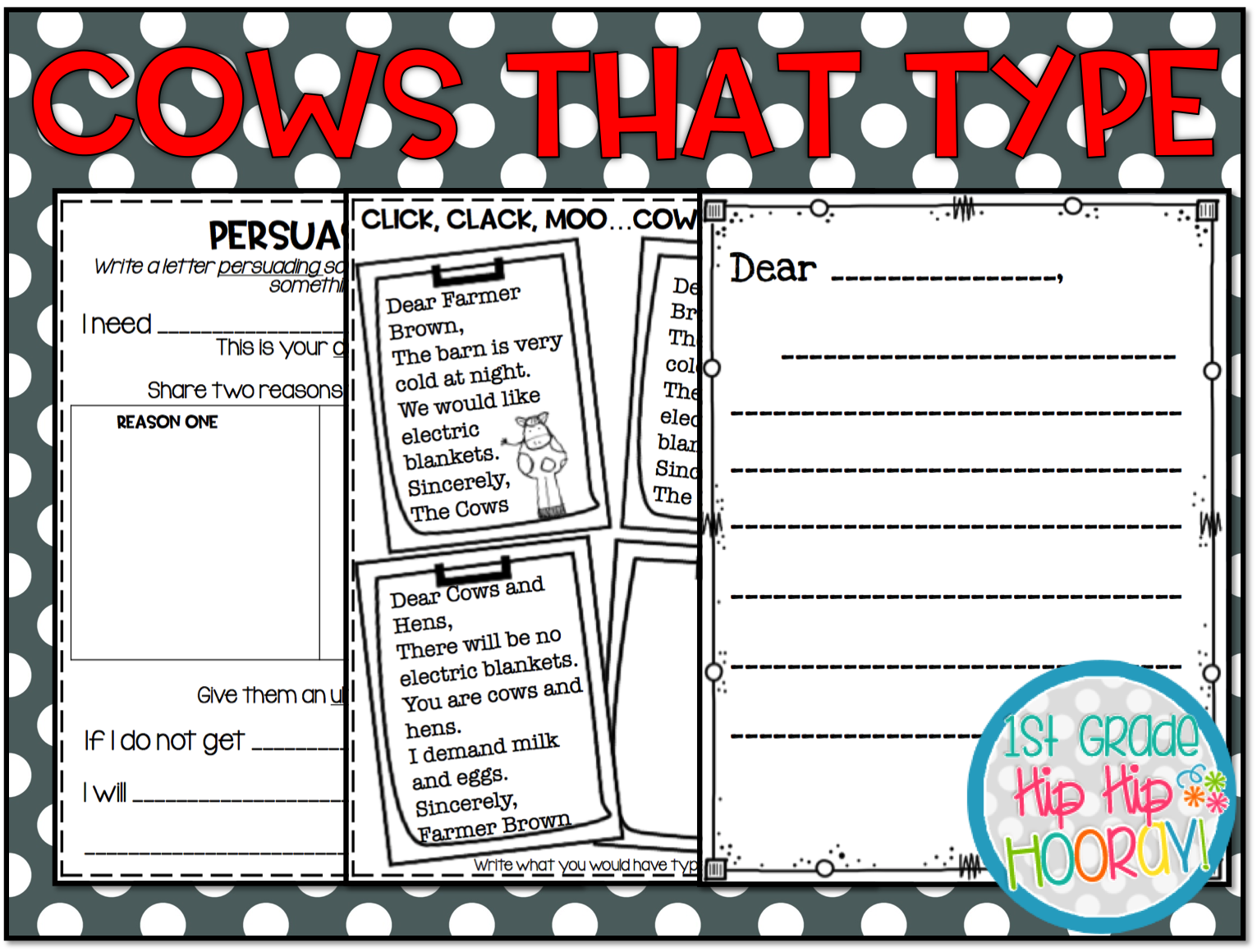 1st Grade Hip Hip Hooray!: Click Clack Moo! Cows That Type...Doreen Cronin