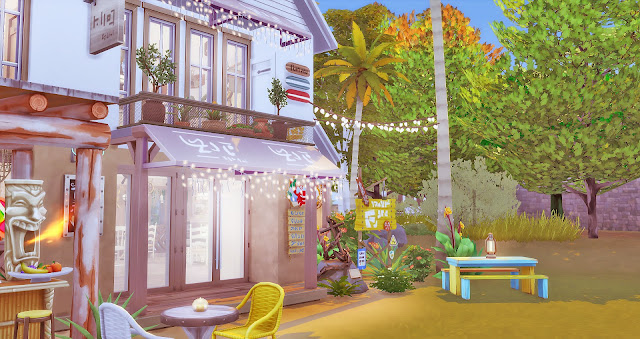 Sims 4 The Seafood Bar 海鮮餐廳 No CC [Ruby Red Sims]