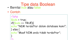 pengertian tipe data boolean - SMK Labor Pekanbaru Terdepan dalam Teknologi Informasi