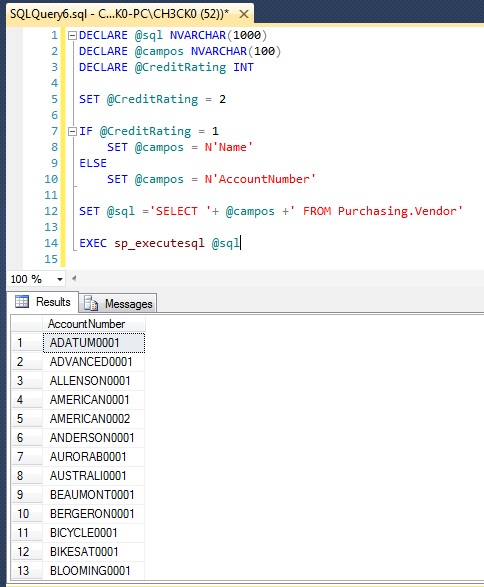 EXEC vs sp_executesql ~ SQL SERVER