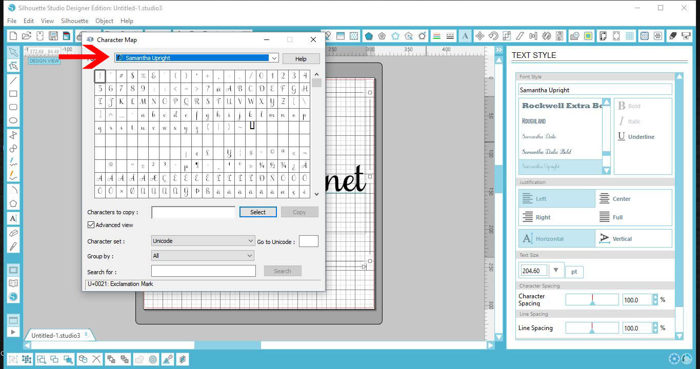 How to use Samantha Font and Accessing Glyphs | Design Bundles