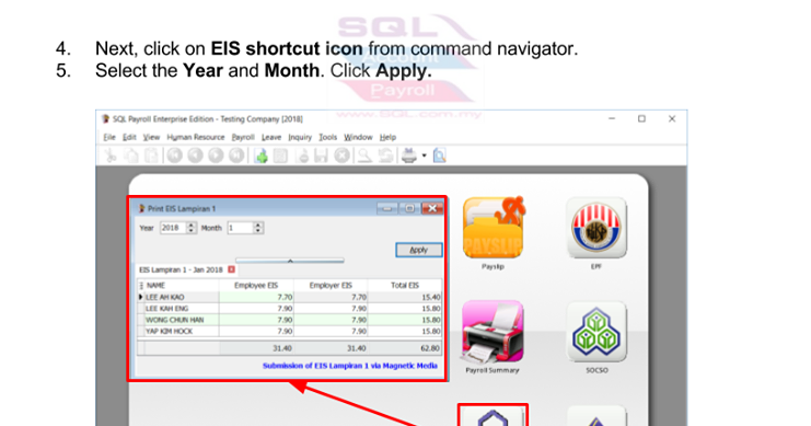 SQL MySoftware: EIS Lampiran 1 (excel) DIRECT EMAIL to SIP
