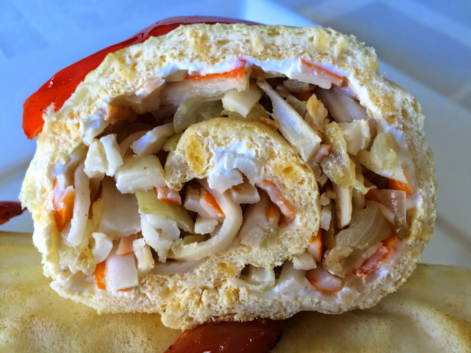 Sugar Avenue: Brazo de gitano light de surimi al ajillo