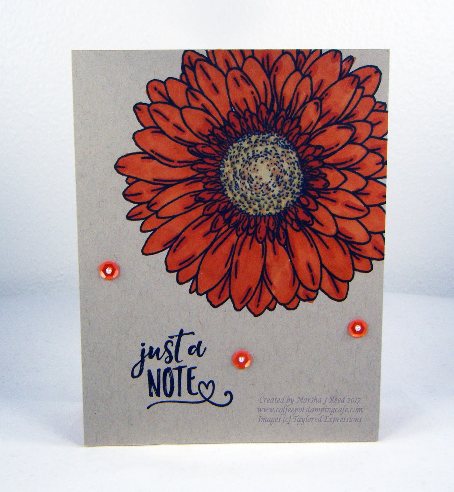 Coffee Pot Stamping Cafe: Just A Note