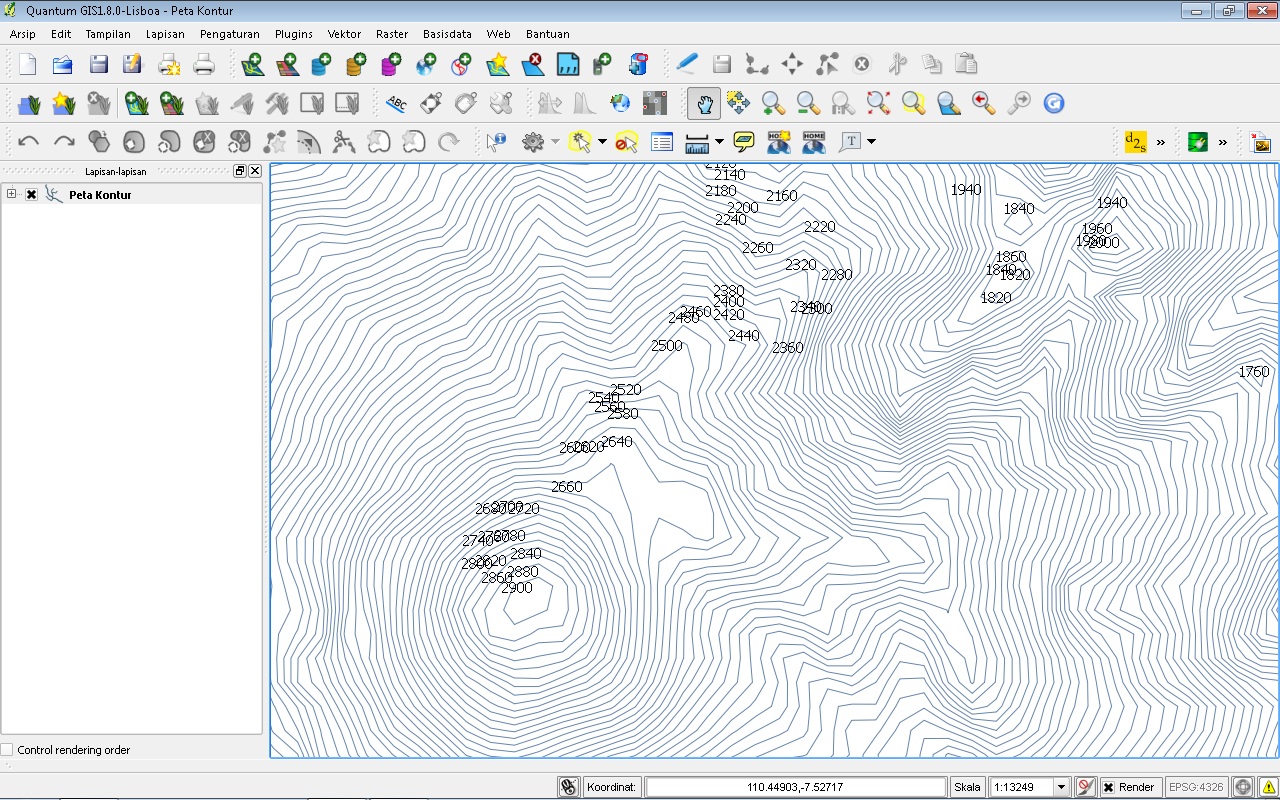 Membuat Peta Kontur Dengan Data SRTM