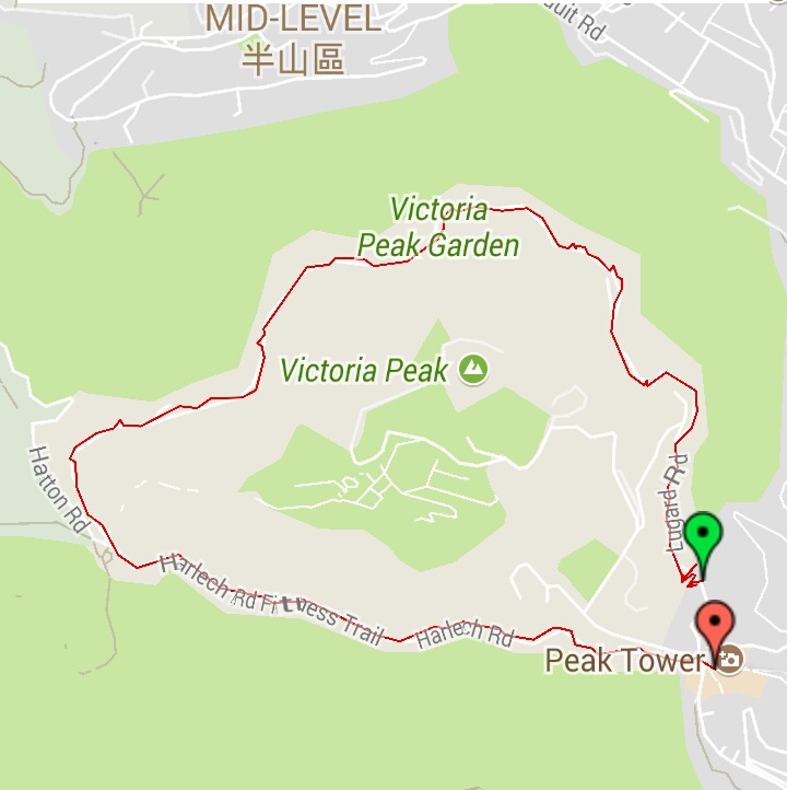 Singapore Walking Routes: Hong Kong Dragon's Back and The Peak Trail