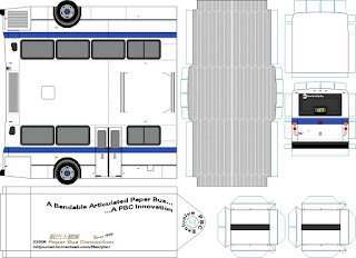 SP. Papel Modelismo: PaperCraft Bus New Flyer D60HF - New York City Transit