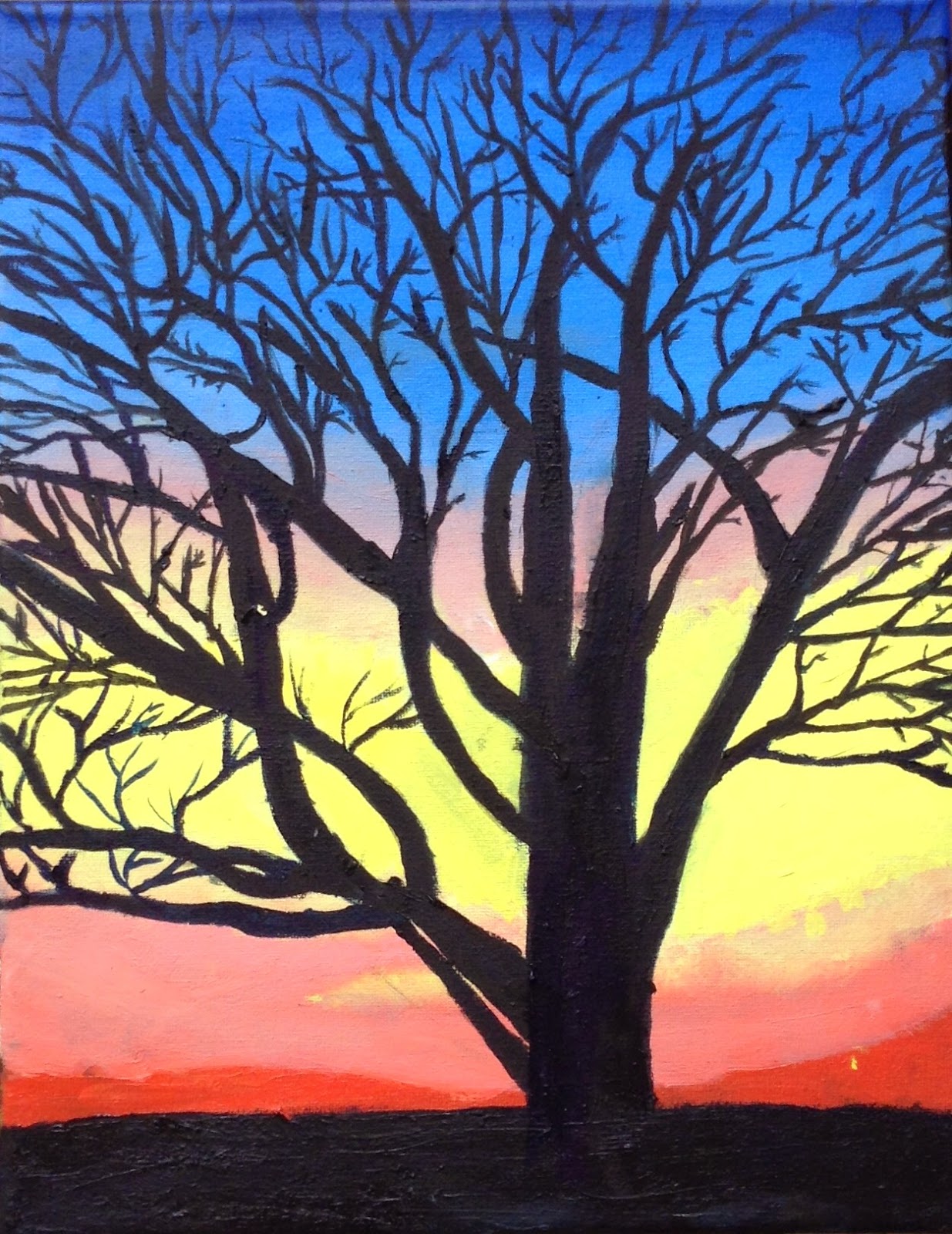 Karrer Art @ 104: Traditional landscape paintings by 8th grade art