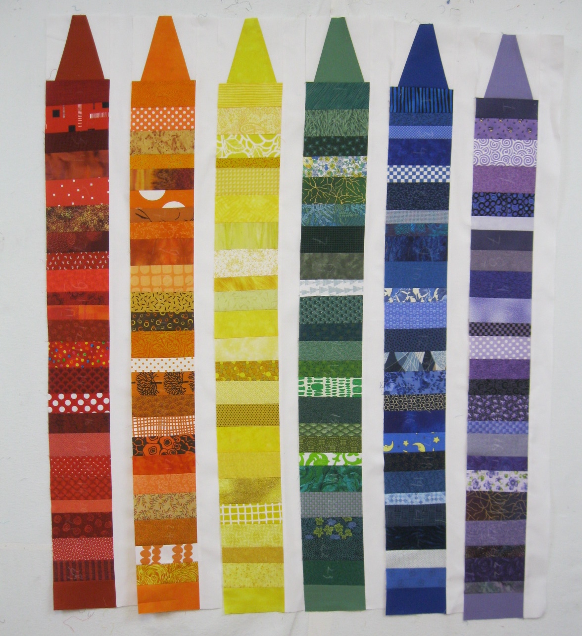 Studio Notes: Getting back into the studio: A crayon quilt