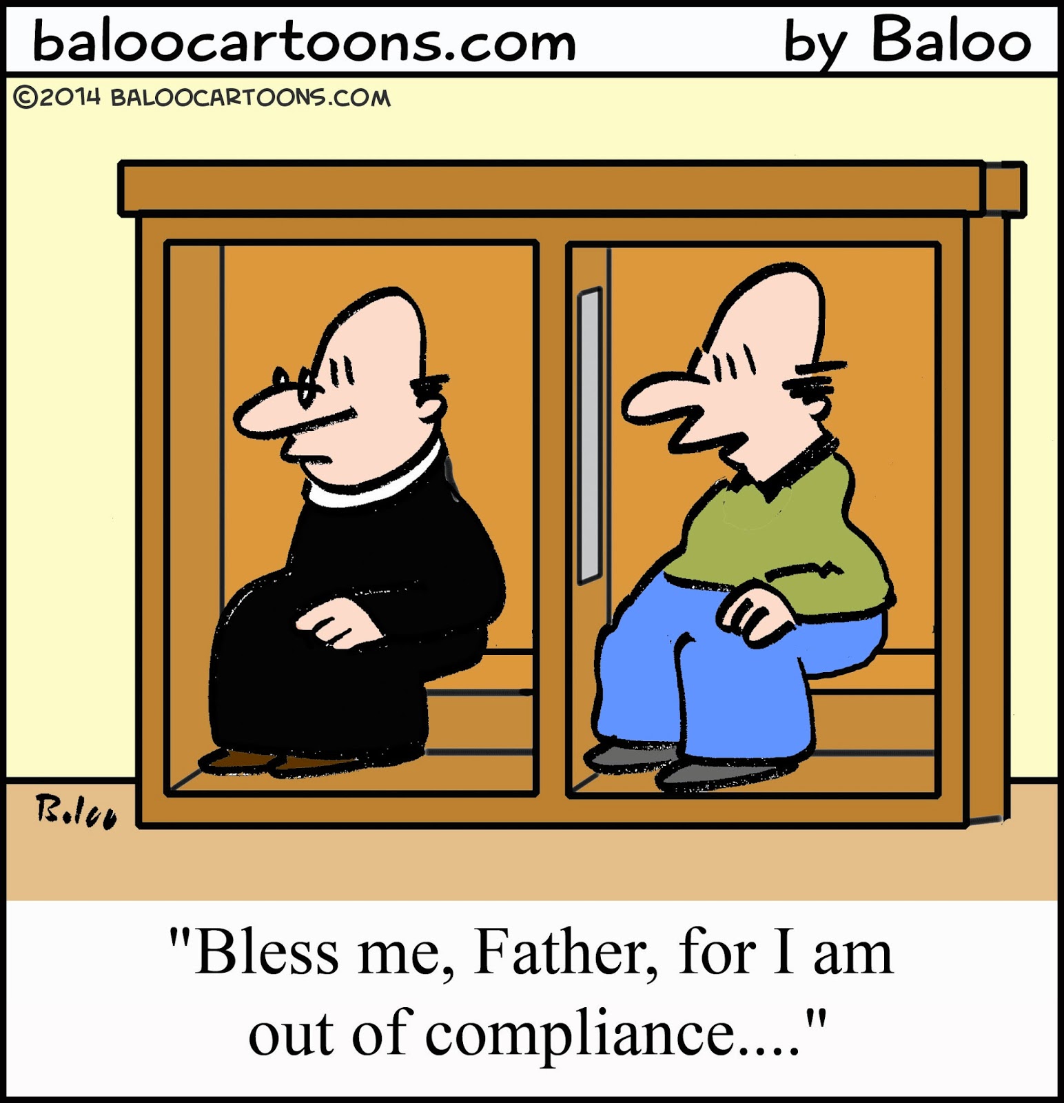 BALOO'S CARTOON BLOG: Confessional cartoon