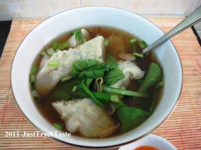 Resep Pangsit Kuah Isi Daging Ayam & Sayuran | Just Try & Taste