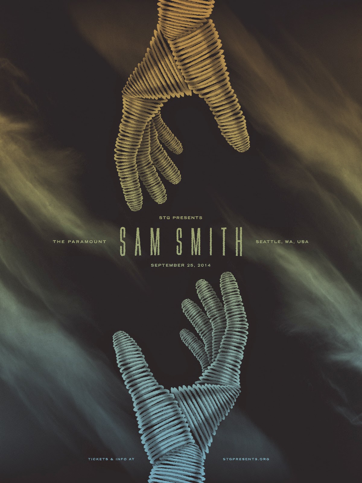 INSIDE THE ROCK POSTER FRAME BLOG: DKNG Studios Sam Smith Seattle Poster
