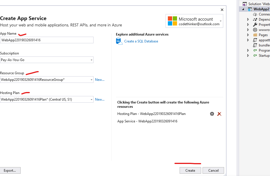 Murugesa Pandian: Creating Azure Web App using PowerShell and Visual Studio