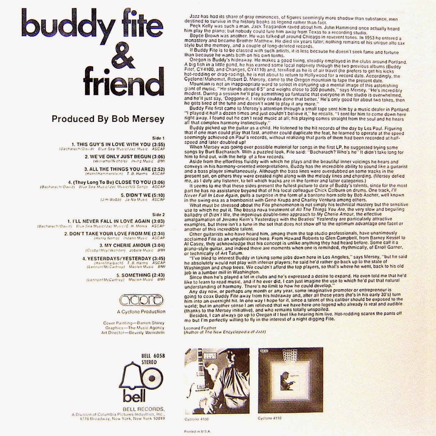 Audio Design Studio: Buddy Fite and Friends LP 1971 Digital restored ...